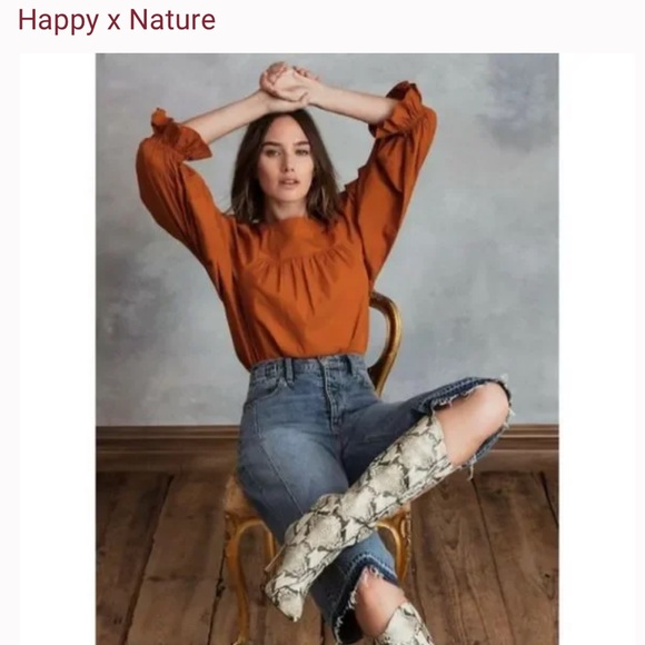 Happy Nature | Tops | Happy X Nature Kate Hudson Juliet Blouse ...